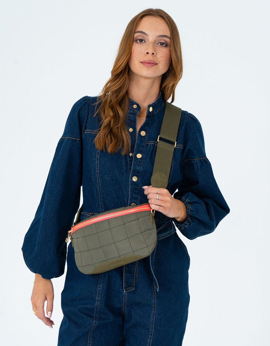 Buy Saxon Sling Bag - Khaki Elms + King for Sale Online New Zealand ...