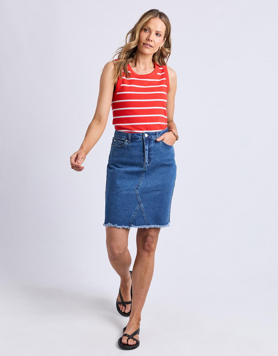 Buy Iris Stripe Tank - Tangelo / White Stripe Foxwood for Sale Online ...