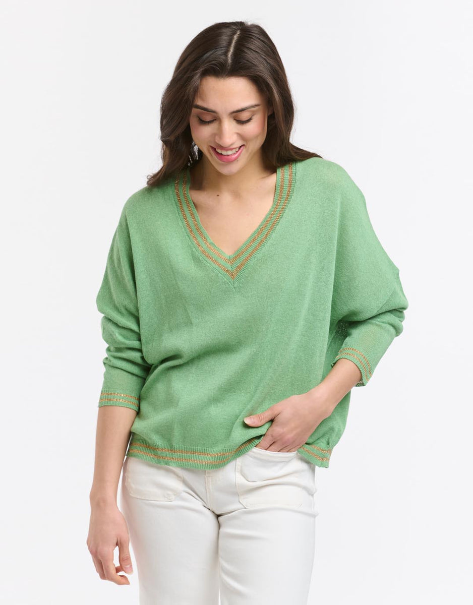 Buy Lurex College Knit - Menta Green Italian Star for Sale Online New ...