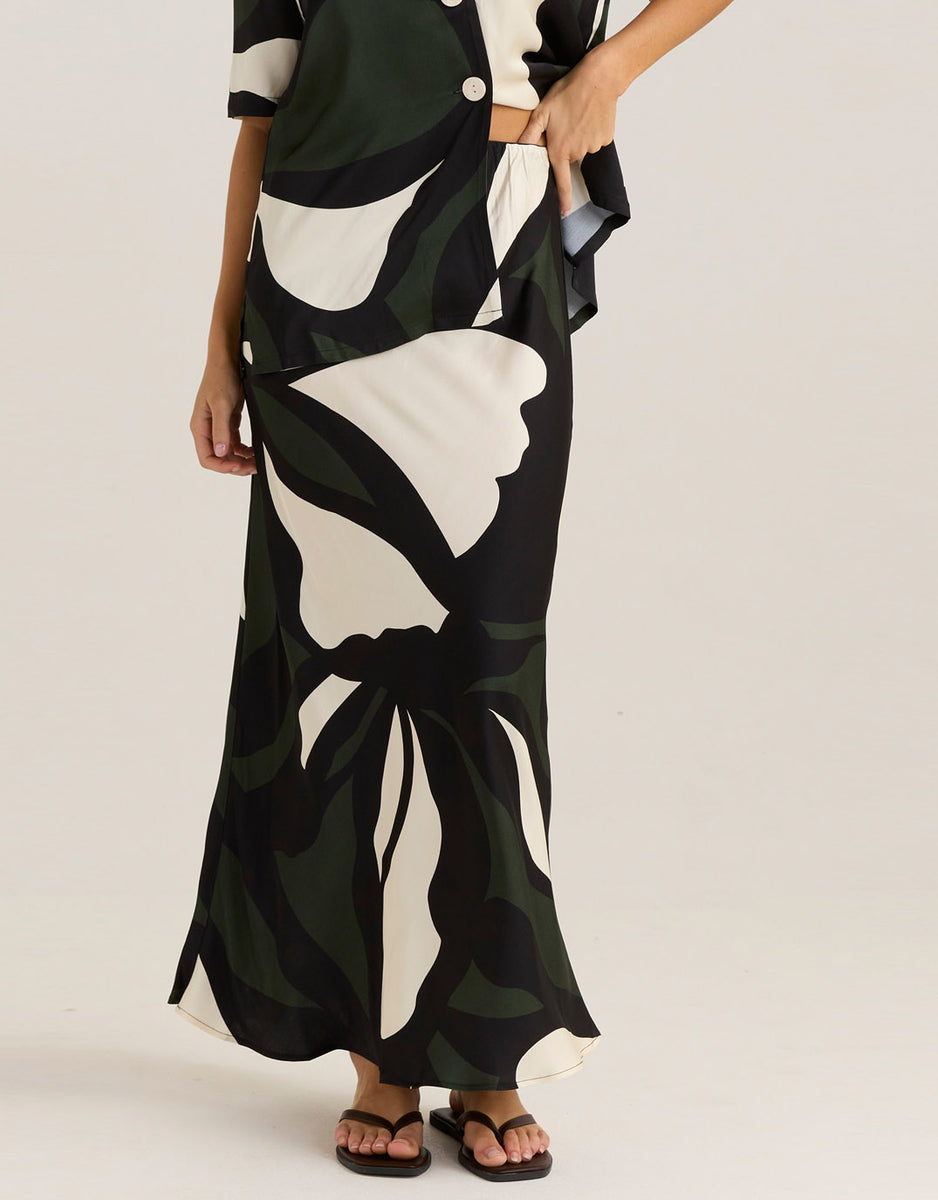 Buy Tarni Satin Slip Skirt - Iris Abstract Print Sass Clothing for Sale ...